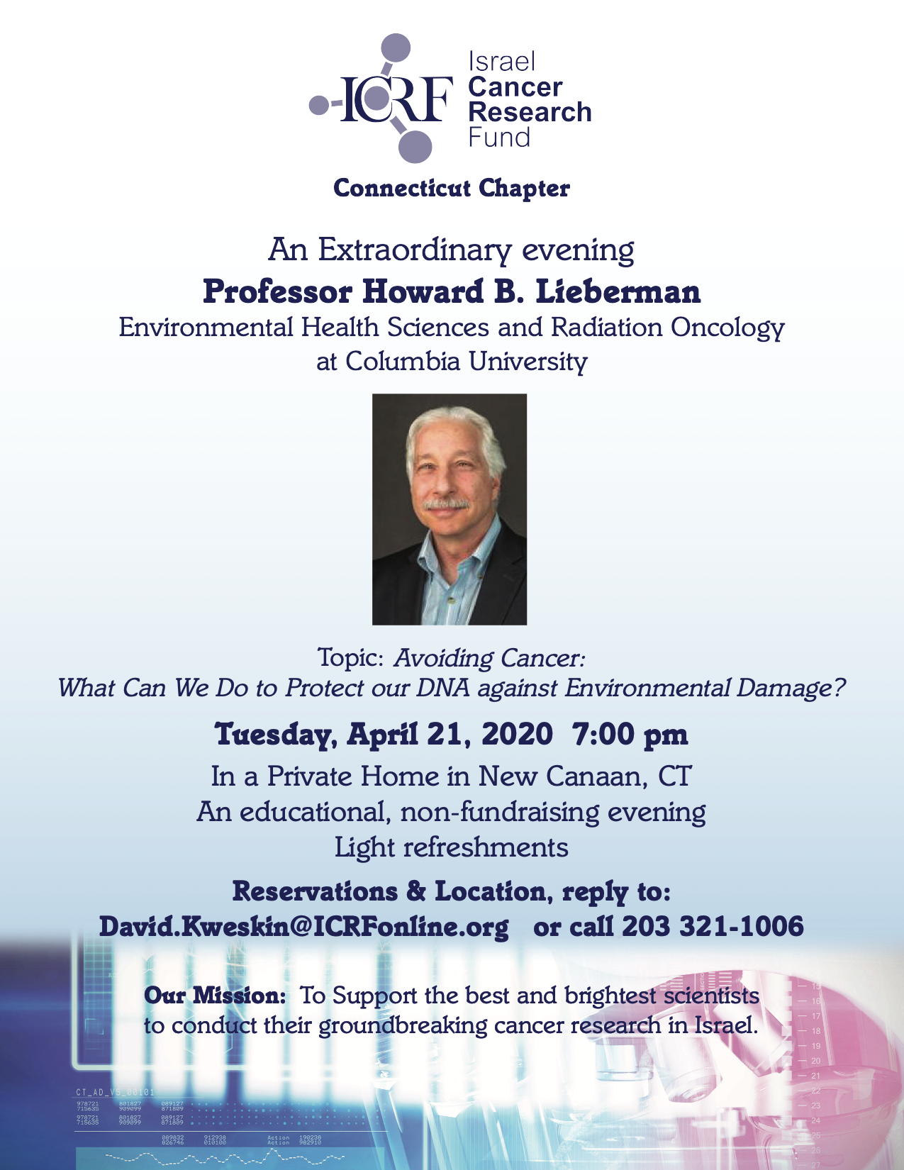 ICRF CT: An Evening with Columbia University Professor Howard B ...